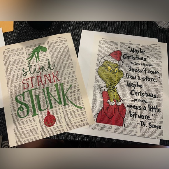 Dr. Seuss | Art | Dr Seuss The Grinch Art Print Set 8x | Poshmark